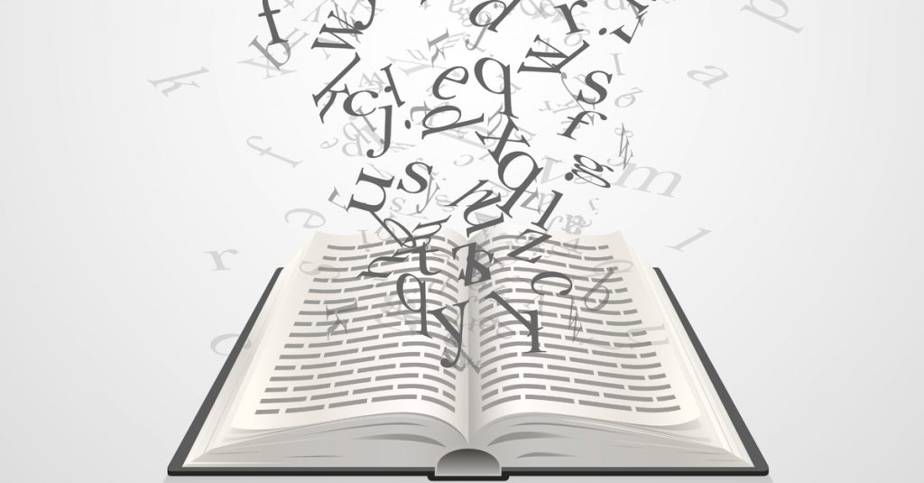 Letras saliendo de un libro. | Leon Hunter