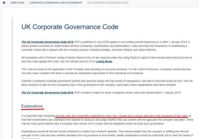 UK CORPORATE GOVERNANCE CODE | Leon Hunter